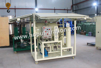 China explosion-proof type movable diesel oil  filtation machine,light lubricating oil purification plant with fully canopy supplier