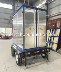 China Trailer Mounted Enclosed Double Stage Vacuum Dehydration Transformer Oil Purifier, Oil Regeneration System supplier