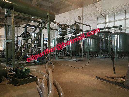 Waste Car Engine Oil Recycling Machine,Black Engine Motor Oil Vacuum Distillation Plant supplier