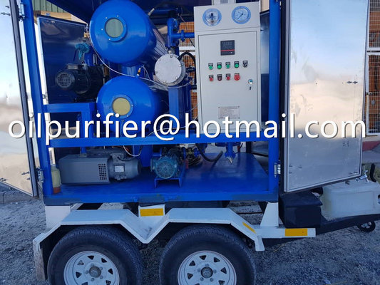 Easily-Movable Trailer Transformer Oil Purifier,outdoor mobile insulating oil purification plant with shelter,dewatering supplier