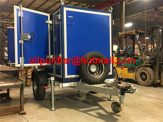 Easily-Movable Trailer Transformer Oil Purifier,outdoor mobile insulating oil purification plant with shelter,dewatering supplier