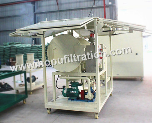 explosion-proof type movable diesel oil  filtation machine,light lubricating oil purification plant with fully canopy supplier