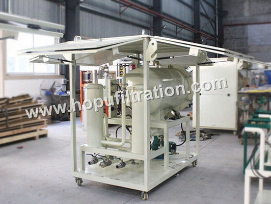 explosion-proof type movable diesel oil  filtation machine,light lubricating oil purification plant with fully canopy supplier