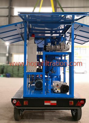 Mobile Trailer Double Stage Vacuum Transformer Oil Purifier With Waterproof Dustproof Cabinet,6000L Per Hour Treatment supplier