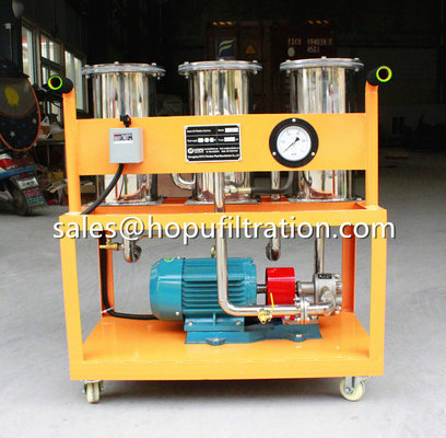 Stainless Steel Type Portable Oil Filtration Unit, Small Oil Cleaner, Movable Oil Purifier supplier