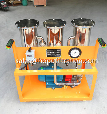 Stainless Steel Type Portable Oil Filtration Unit, Small Oil Cleaner, Movable Oil Purifier supplier