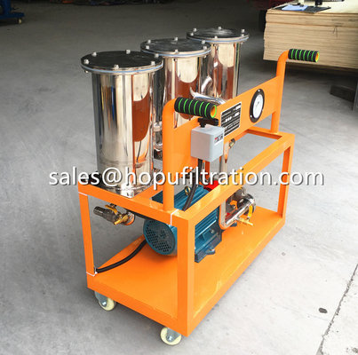 Stainless Steel Type Portable Oil Filtration Unit, Small Oil Cleaner, Movable Oil Purifier supplier