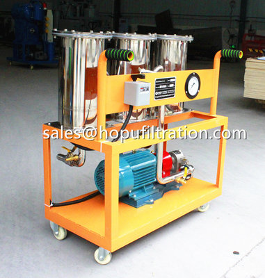 Stainless Steel Type Portable Oil Filtration Unit, Small Oil Cleaner, Movable Oil Purifier supplier