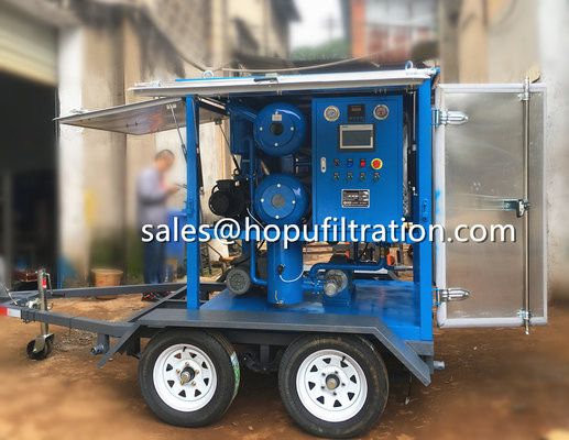 ZYM-50 3000LPH Mobile Trailer Vacuum Transformer Oil Filtration Plant, oil treatment unit for Transformer Maintenance supplier